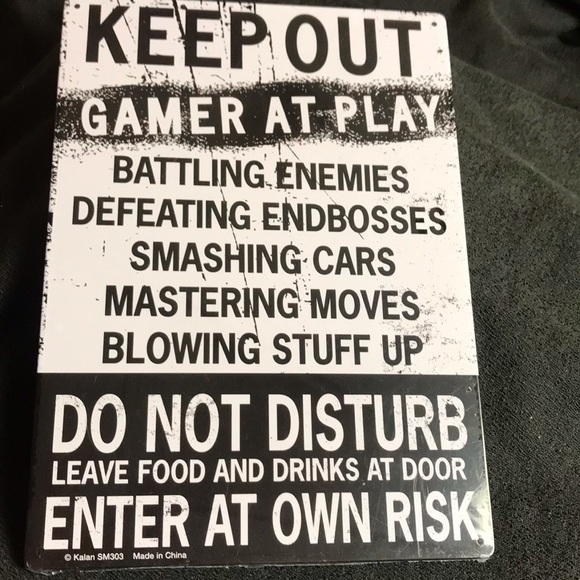 Wall Decor | 8 X 11 Metal Sign Keep Out Gamer At Play | Poshmark